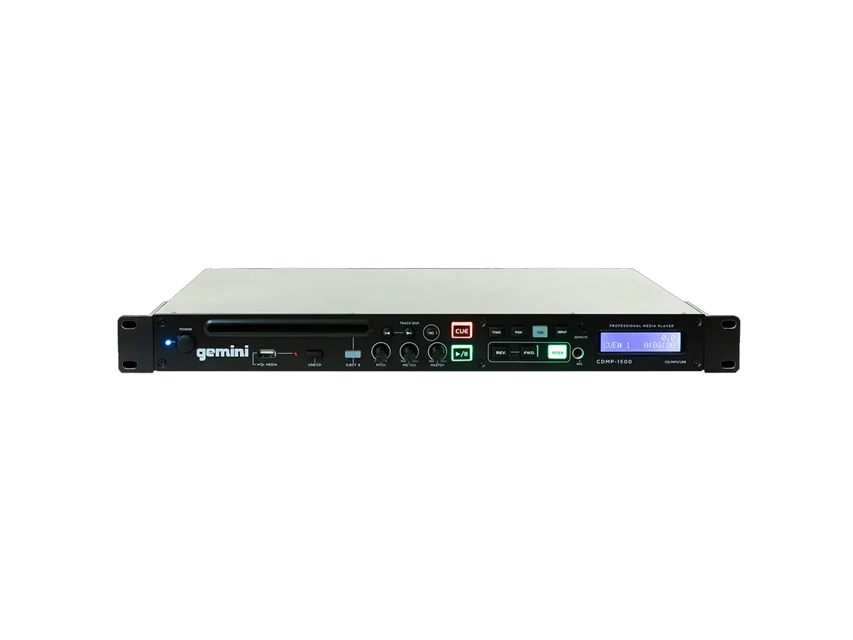 Gemini CDMP-1500 19″ Professional 1U Rack-mount Single CD/MP3/USB ...